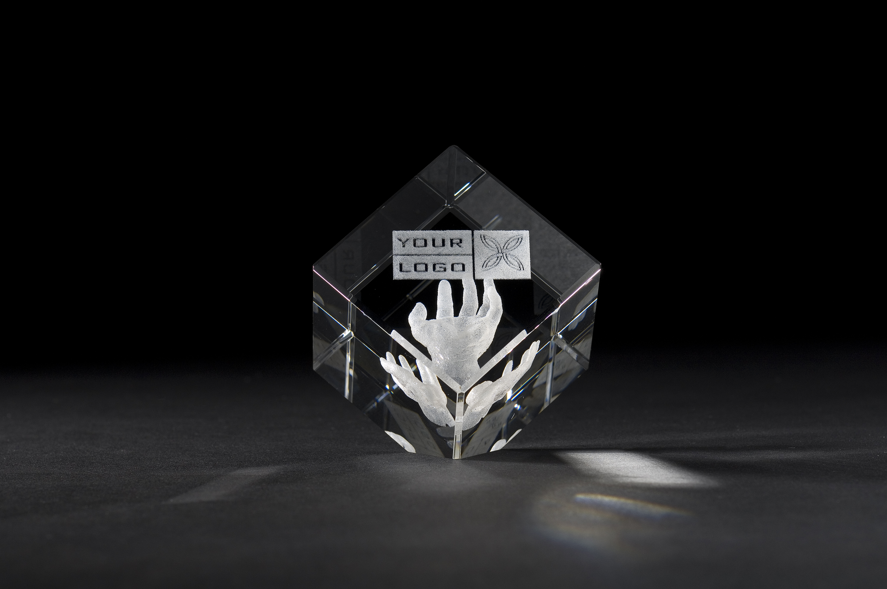 Crystal Cube-Angle – Trophy Specialists & Engraving Ltd