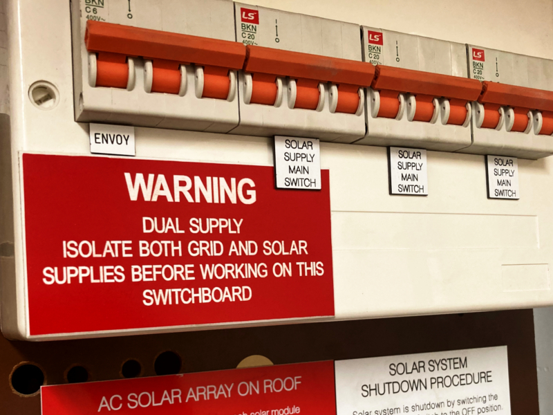 Laminated Acrylic Signs & Electrical Labels – Trophy Specialists ...