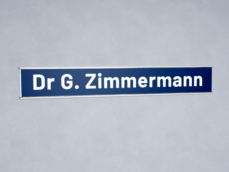 Laminated Acrylic Door Sign in Aluminium Track (38mm high) – Trophy ...